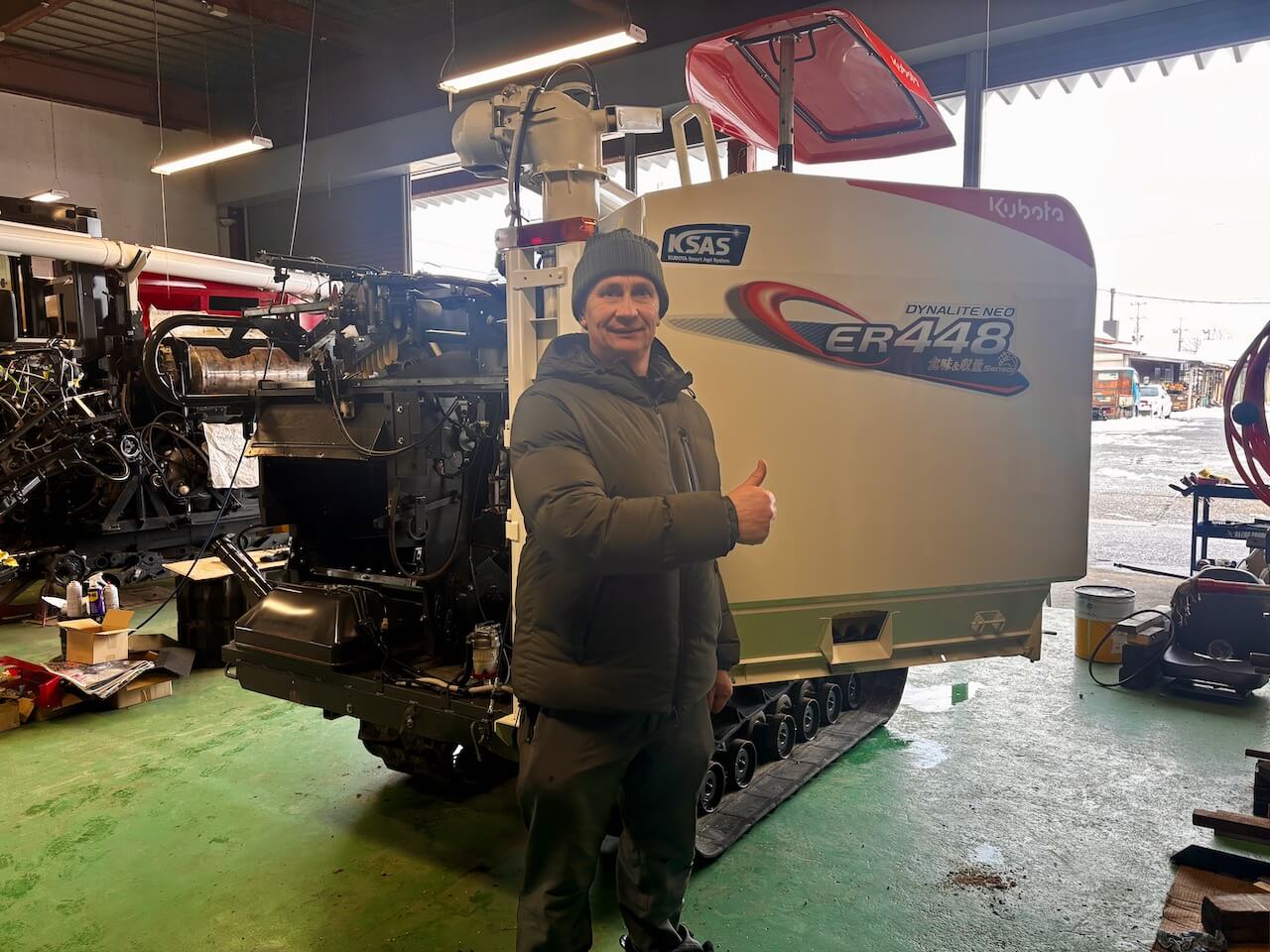 4条刈48馬力クボタコンバインER448N-SD4MW2モンロー4PC付き。 ⚙ 中古農機具専門店 - (株) あんてい